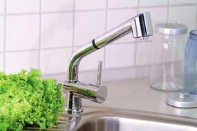 Sapho Sapho, RHAPSODY stojánková dřezová baterie s výsuvnou sprškou, chrom