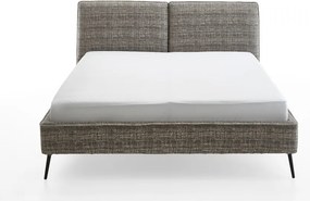 Tmavě zelená čalouněná dvoulůžková postel bez roštu 200x200 cm Infinity – Meise Möbel