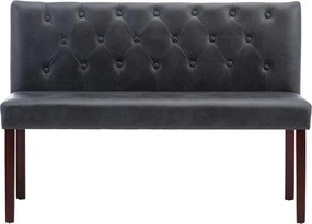 Lavice 120 cm šedá umělá semišová kůže 288574