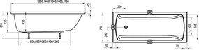 Ravak Vana Classic II 160x70 N snowwhite CC41000000