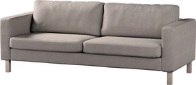 Potah na pohovku IKEA  Karlstad 3-místná, nerozkládací, krátký barva béžová látka pletený vzor