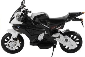 LEAN CARS Elektrická motorka pro děti BMW S1000RR černá tříkolová