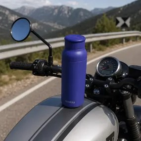 Quokka Echo modrá / Nerezová termoláhev s poutkem / 690 ml