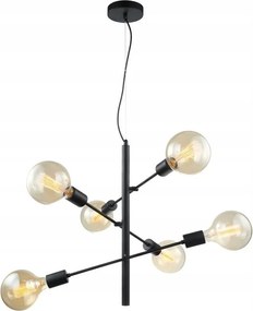 Loftová černá závěsná lampa Madalyn edison