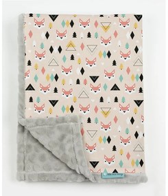 Dětská deka z mikrovlákna Little Nice Things Foxes, 130 x 170 cm