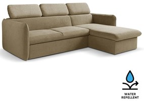 Malá sedací souprava SLIM | 235x179 cm | PRAVÁ | 20 středně hnědá | rozkládací + úložný prostor