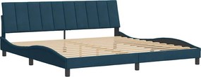 Rám postele bez matrace modrý 90 x 190 cm samet 3207897