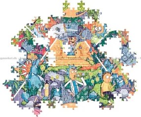 CLEMENTONI Puzzle Rick  Morty: Psychedelická koláž / 1000 dílků / od 1