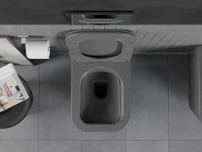 Mexen Teo WC Rimless s WC deskou slim, duroplast, tmavě-šedá matná, 30854071