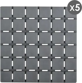 MSV QUADRO sada 5 ks protiskluzových podložek šedá / SBS kaučuk / 13 x