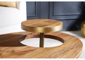 Massive home | Konferenční stolek GATSBY 110cm retro styl mango hnědá zlatá