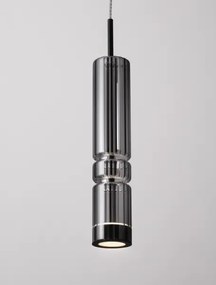 LED černo-šedý moderní lustr Bento 180