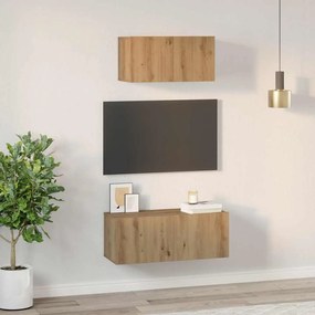 Sestava TV skříněk 2 ks Artisanový dub Kompozitní dřevo 3393383