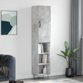 Skříň highboard betonově šedá 34,5x34x180 cm kompozitní dřevo 3199013