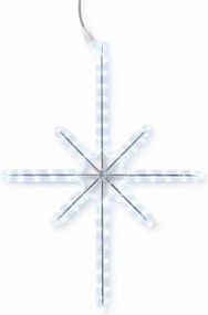 Easy Fix 2D LED světelná hvězda Polaris I., 49 × 55 cm, ledově bílá, závěsná, hliník