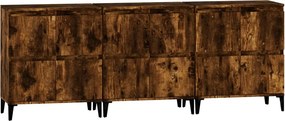 Příborníky 3 ks kouřový dub 60 x 35 x 70 cm kompozitní dřevo 3185780