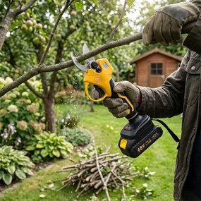 Aku zahradní nůžky HAYAMI HA-1040 + kufřík + 2x baterie + příslušenství
