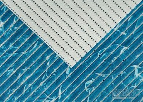 Breno Koupelnová pěnová předložka SOFTY-TEX 79829.2 vodní hladina, šíře 65 cm, Modrá