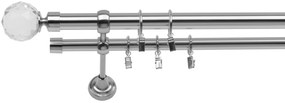 Dvouřadá Garnýž Belluna 25/19 mm ocelový efekt 280 cm