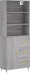 Skříň highboard šedá sonoma 69,5 x 34 x 180 cm kompozitní dřevo 3189427