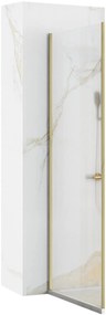 Rea Rapid, pevná stěna pro sprchový kout Rapid 100 x 195 cm, 6mm čiré sklo, zlatý matný profil, REA-K4706