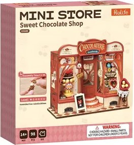 ROBOTIME Miniatura mini Čokoládovna / 3D dřevěná skládačka / 98 dílků