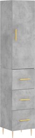 Skříň highboard betonově šedá 34,5x34x180 cm kompozitní dřevo 3198845