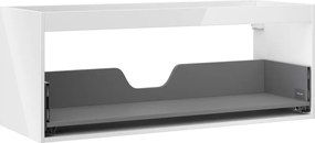 Mexen Box-A, závěsná skříňka 120 cm, 1 zásuvka, bílá lesklá, 91AX0-1200-470-1-00