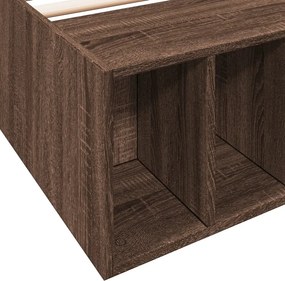 Rám postele hnědý dub 100 x 200 cm kompozitní dřevo 3280607