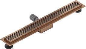 Mexen Flat, lineární podlahový žlab 50 cm, M33, měděná matná, 1C33050-15