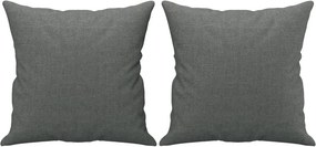 2dílná sedací souprava s polštáři tmavě šedá textil 3202135