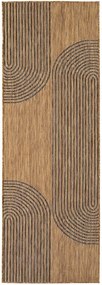Černý/hnědý vnitřní a venkovní běhoun 80x250 cm Mira 1453 – Ayyildiz Carpets