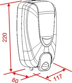 Novaservis - Zásobník na tekuté mýdlo 800 ml, bílý, 69084,1