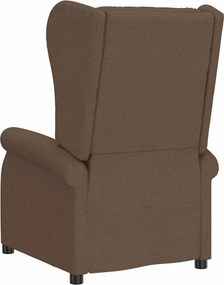 Elektrické polohovací křeslo ušák hnědé textil 3098323