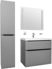 Mereo Mereo, Mailo, koupelnová skříňka s keramickým umyvadlem 81 cm, bílá, dub, antracit, CN571B