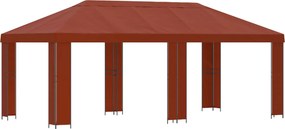 Zahradní altán 6 x 3 m Cihlová Polyester a ocel 190 gsm 3376010