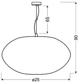 Lustr na lanku PINIA 1xE27/60W/230V