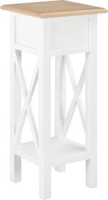 Odkládací stolek bílý 27 x 27 x 65,5 cm dřevo 280057