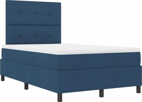 Postel s boxspringem s čelo Modrá 120 x 190 cm textil 3339377