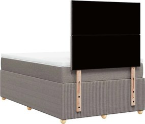 Box spring postel s matrací taupe 120x200 cm textil 3292020