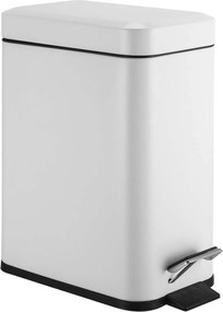 Aqualine Simple Line - Odpadkový koš obdélníkový 5 l, matná bílá GAQ005W