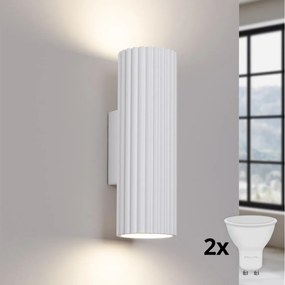 Brilagi - LED Nástěnné svítidlo CRESTO 2xGU10/10W/230V 20 cm bílá