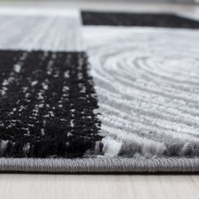Ayyildiz, Kusový koberec Parma 9220 black, 120x170, šedá, chodba / předsíň
