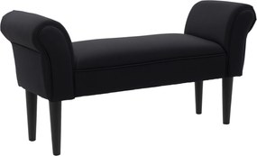 HOMCOM Pěnová Lavice, Čalouněná Lavice, Sedací Lavice, Chodbičková Lavice do Ložnice, nosnost až 130 kg, Plátno, Černá, 102 x 36 x 51 cm | Aosom