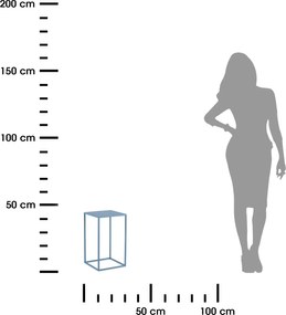STOJAN NA KVĚTINÁČ SIMPLE 40X24X24 CM MODRÁ
