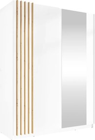 Skříň, 2D-150, bílá/dub artisan, BAJADERO TYP 1