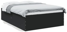 Rám postele černý 140 x 200 cm kompozitní dřevo