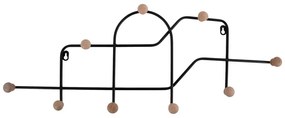 Černý kovový nástěnný věšák 71 cm Maze – PT LIVING
