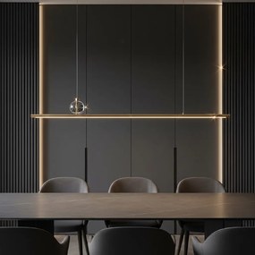 Toolight Toolight, LED stropní svítidlo 90cm, APP1778-CP, zlatá matná, OSW-04056