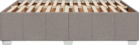 Rám postele bez matrace taupe 140 x 200 cm textil 3284843